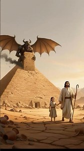 God vs Demon: The Pyramid Battle ⚡️ Divine Shield & Punishment #faith #jesus #goodvsevil #shorts