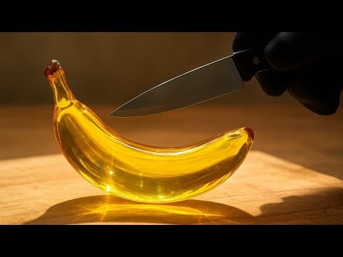 Banana glass cutting video #banana #shortvideo #glasscutting #satisfyingvideo #bananaglasscutting