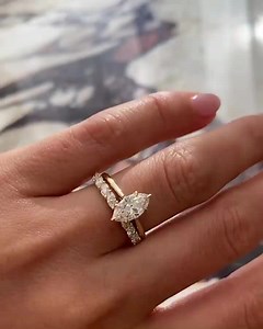 with IGI Gia Certified CVD HPHT Lab Created Grown Diamond Marquise Cut 10k 14k 18k Solid Gold Engagement Rings Ring Set