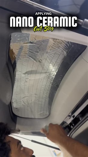 Legal 5% Dark Nano Ceramic Tint Installed Applying 5% Dark Nano Ceramic Heat-Resistant Tint on rear windshield – fully legal as per new ministry rules 🇶🇦 ☀️ Blocks up to 99% UV Rays 🔥 Blocks up to 95% IRR Rays 🛡️ Comes with 5 Years Free Replacement Warranty 🔧 Perfect Installation by our expert team 📞 For Booking & Inquiry: 31553435 #gulfstopautoservices #nanoceramictint #heatresistanttint #legaltintqatar #cartintqatar #uvprotection #irrprotection #qatarcars #windowtintqatar #carcareexperts