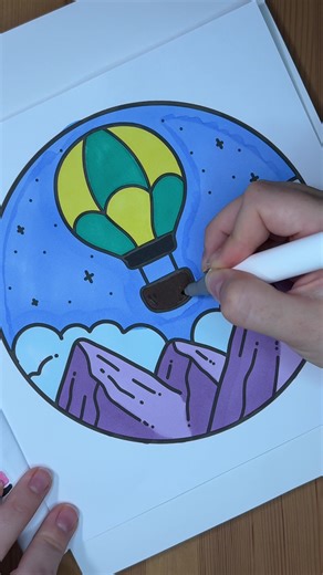 Taking coloring to new heights ⛰️ Follow for more relaxing reels 🧘‍♀️ #asmr #cozy #coloring #relaxing #fyp