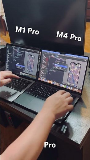 M1 Pro vs M4 Pro Xcode #Preview test