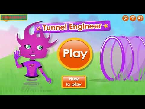 CBeebies NINA AND THE NEURONS Engineering Playground Tunnels - Kids Online Gameplay 2018