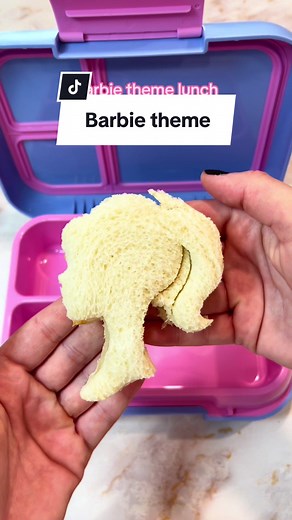 The ending is the best part 🤣💕 Barbie theme lunchbox for Adalynn 🩷✨ #bentoboxlunch #bentobox #bentoboxlunchmom #barbietiktok #kidslunchboxideas #lunchboxideasforkids