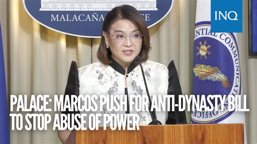 President Ferdinand Marcos Jr. wants to stop the abuse of power and strengthen Filipinos’ rights to choose their leaders, which is why he has ordered the immediate passage of the anti-dynasty bill, according to Palace press officer Claire Castro. | 🎥 : Ryan Leagogo/INQUIRER.net Read more: https://newsinfo.inquirer.net/2153242/palace-marcos-push-for-anti-dynasty-bill-to-stop-abuse-of-power | INQUIRER.net