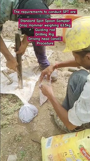 Split spoon sampler used in Standard penetration test