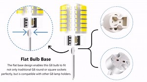 G8 LED Bulb Dimmable 3W Equivalent to 20W-25W Halogen Bulb, T4 JCD Type Bi-Pin G8 Base, Natural White 4000K, AC 120V Mini G8 Bulb for Under Cabinet Light, Under Counter Kitchen Lighting (10 Pack)