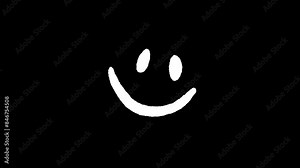 white line construction icon isolated on a black background. Elements shape symbols. 4K Video motion graphic animation