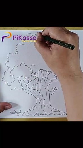 How to Shade a Rainforest Tree Drawing Easy in Less Than One Minutes