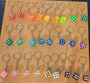 Handmade Dice Keychain, Single D6 Die Keyring, Casino, Gambling, Gaming, Colorful Gift, 16MM - Etsy