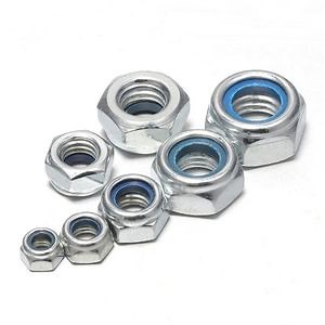 [Hot Item] M10 1.25 DIN 985 Galvanized Self Locking Hex Nut Hexagon Nyloc Lock Nut