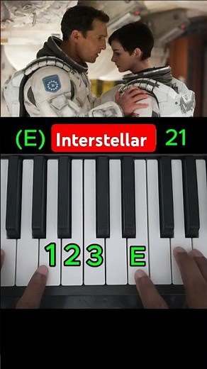 How to Play Interstellar Intro - Easy piano tutorial #interstellar #shorts #viral