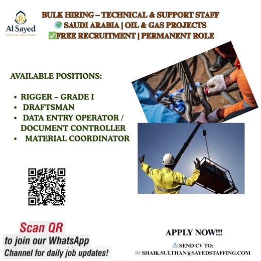 Saudi Arabia Oil & Gas Jobs 2026 | FREE Visa & Flight | Permanent Roles | Apply Now