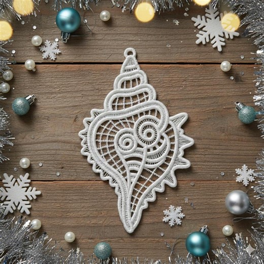 FSL Shell - Free Standing Lace Machine Embroidery Designs Instant Download 5x5 Hoop SCA1243-009 - Etsy Australia