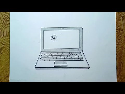 Laptop drawing/How to draw Laptop computer drawing easy way for beginners