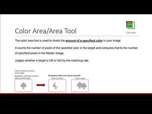 IV3 Vision Sensor Support | Tools | Color Area/Area