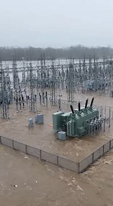 Substation is Completely Submerged in Floodwater, Leading to Major Electrical Failures, Smoke, and Arcing. | Alone Life