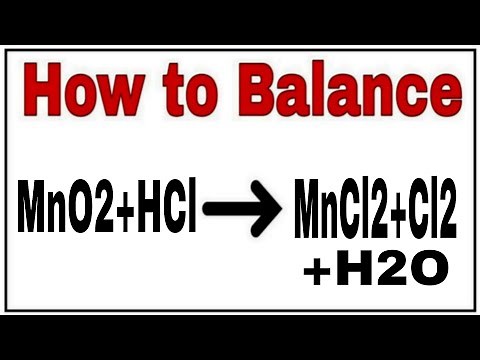 How to balance MnO2+HCl=MnCl2+Cl2+H2O|Chemical equation MnO2+HCl=MnCl2+Cl2+H2O|MnO2+HCl=