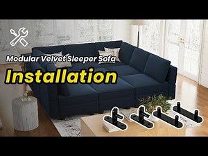 Belffin | Modular Velvet Sleeper Sofa Assembly Instructions
