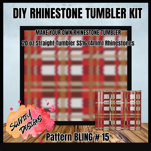 Rhinestone Tumbler Kit | DIY Bling Craft, 20 Oz Pattern Bling #15 - Etsy