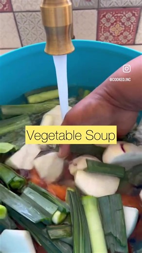 Vegetable Soup (6 litres) cooked.inc recipe ©️ Ingredients: 400g - 800g beef pieces and bones 2 1/2 cups legumes rinsed (split peas, red lentils, barley or soup mix) 2 litres water 5 cloves 5 all spice Method: Add the above ingredients to the pressure cooker. Select Pressure cook High Pressure 35 min Natural Pressure Release (wait until the pin drops) Stove: In a 6 litre pot add, 750g (6 x medium) carrots finely chopped (or grated) 300g (3 x medium) turnips finely chopped 150g (1 x large) leek f