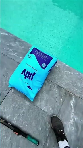 He’s putting salt in the POOL! #curious #amazing #interesting