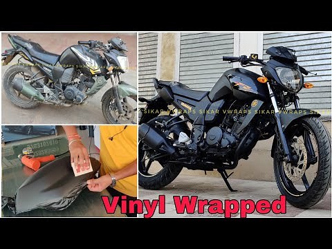 Yamaha FZs Vinyl Wrapping Black Matt | FZs Modification | Vwraps Sikar