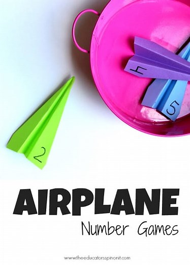 Airplane Number Games for Preschool Math