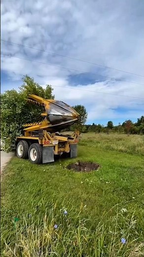 Giant Tree Spade Machine Transplants Full Trees Instantly #landscaping #machine #treework