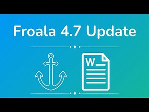 Froala Editor 4.7 Walkthrough - Anchors, Page Breaks, and Word Export