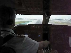 Boeing 747-400 Cockpit Takeoff in LAX