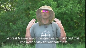 Bug Head Net & Mesh for Outdoor Protection - Extra Fine Net Mask Cover from Gnats, No-See-Ums & Midges - Face Netting for Men & Women - w/Free Pouch