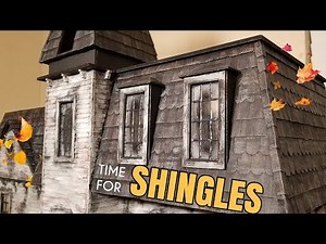 How I put Shingles on my Addams Family Mansion Dollhouse