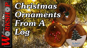 With Christmas fast approaching, why not make some homemade Christmas Ornaments. Hayley and I made some from a branch that fell in our yard. Its an easy and fun project. Check it out. Let us know what you think of it. #woodworking #christmasornaments | Home Built Workshop