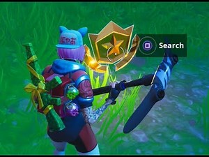 Fortnite Challenges - Search Between Giant Rock Man, A Crowned Tomato, & Encircled Tree