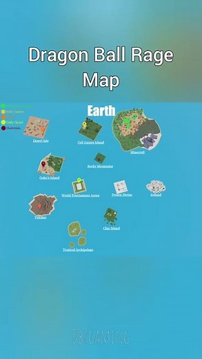 Dragon Ball Rage Map Location for Bosses+Dummies+Daily Quest