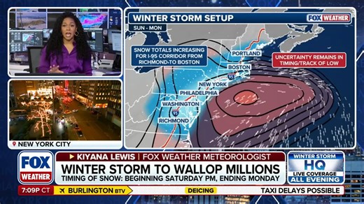 WINTER WEATHER MAYHEM: FOX Weather Meteorologist Kiyana Lewis analyzes a major winter storm forecast to impact 200 million Americans across its 2,000-mile long journey from the South to the Northeast. | FOX Weather