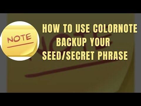 How To Use ColorNote App Backup Your Secret Phrase | Easy To Backup & Restore When Phone Is Lost |