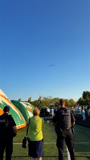 Our valorous 180th Fighter Wing traced the skies over Ted Federici Field at Clay Memorial Stadium as Clay High School and others were honored as Purple Star Schools last night. Flyovers also took place at Maumee High School, Sylvania Northview and Southview High Schools, Springfield High School, Swanton High School, Northwood High School, Anthony Wayne High School, Liberty Center and Liberty-Benson High Schools, and Oak Harbor High School. Also honored as Purple Star schools Waterville Primary S