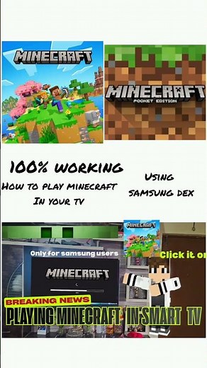 Minecraft on Smart TV 📺 (Using Samsung DeX) #minecraft #naamhaigamerz