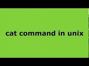 cat command in unix