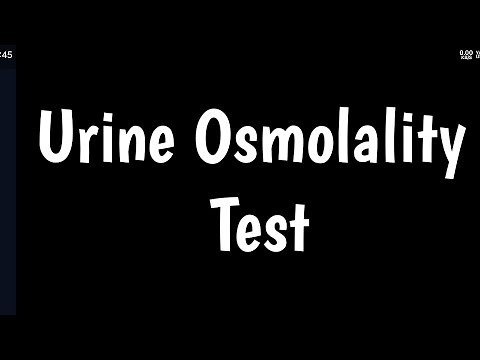 Urine Osmolality Test | Normal Urine Osmolality Ranges | Hyponatraemia Diagnosis |