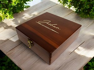 Personalized Acacia Wood Gift Box: Groomsmen Proposal Box - Etsy Australia