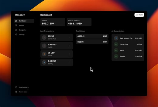 Monout - Personal Expense Tracker