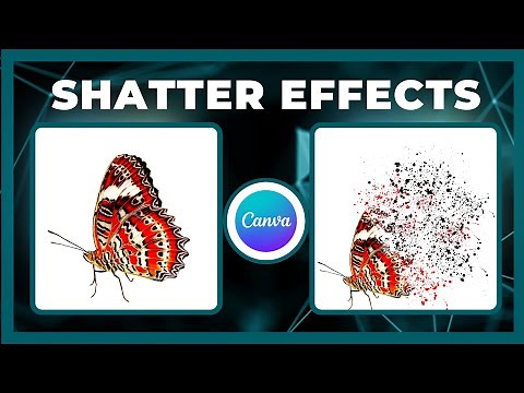 How to create Butterfly Shatter Effect in Canva | Dispersion Effect | Splatter Effect full Tutorial