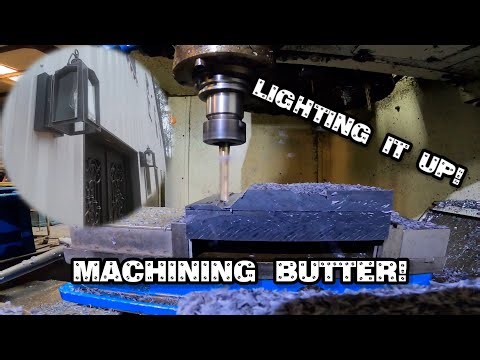 Machining Plastic Light Blocks for Barndominium Light Fixtures!