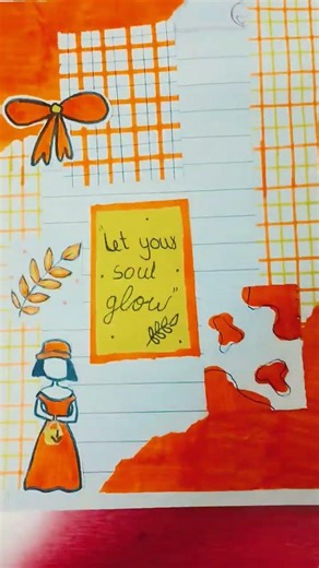 asthetic orange journal 🧡🧡🧡
