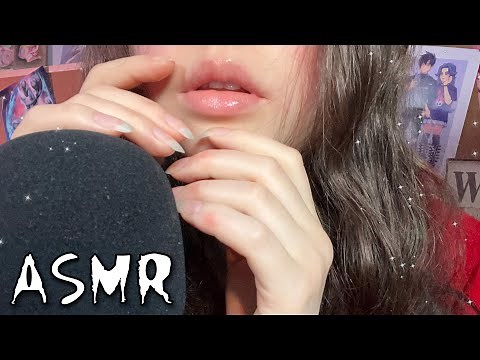 ASMR | Close Up Trigger Words ( lip smacking, mouth sounds, hand movements + )