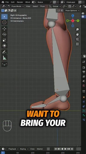 Raj 3d on Instagram: "Blender Rigging Tutorial for Beginners Add & Move Bones Fast! #blendertutorial #blendtweaks #blendertips"