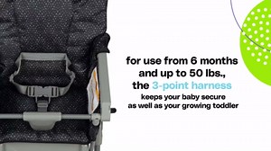 Cosco Kids Highchair for Baby, Simple Foldable High Chair, Convenient, Lightweight, and Compact Design, Mapleton